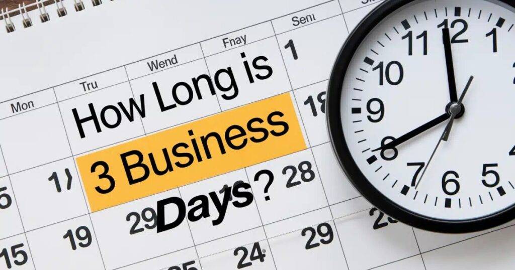 How Long Is 3 Business Days? How Many Working Days Between Dates? - VH Info